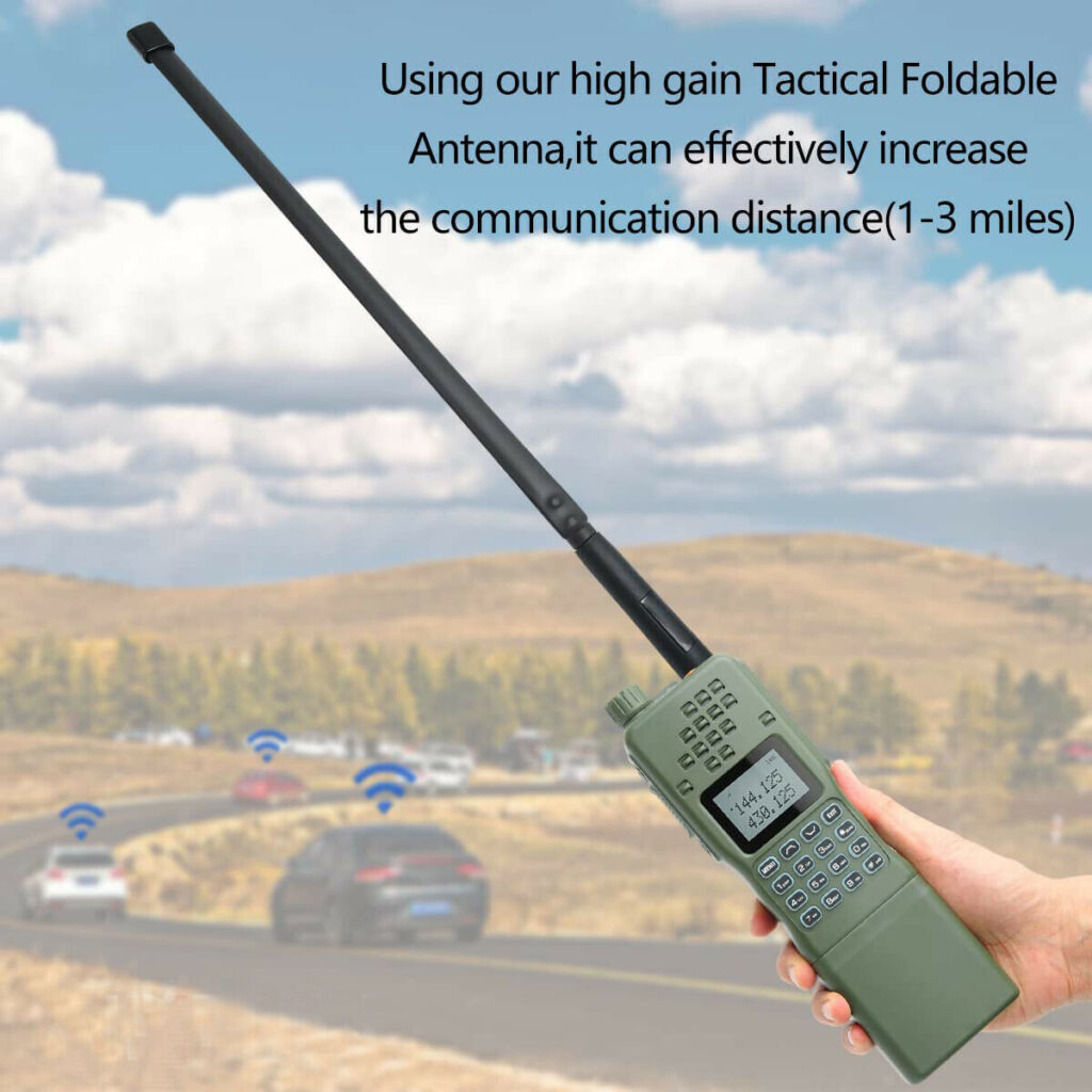 2 Kits 15W Tactial Military Ham Radios VHF UHF + Solar Charger ...