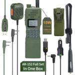 2 Kits 15W Tactial Military Ham Radios VHF UHF + Solar Charger ...