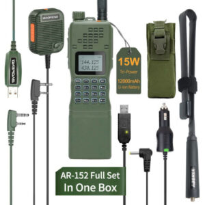 2 Kits 15W Tactial Military Ham Radios VHF UHF + Solar Charger ...